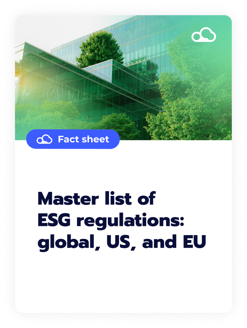 Master list of ESG regulations: global, US, and EU